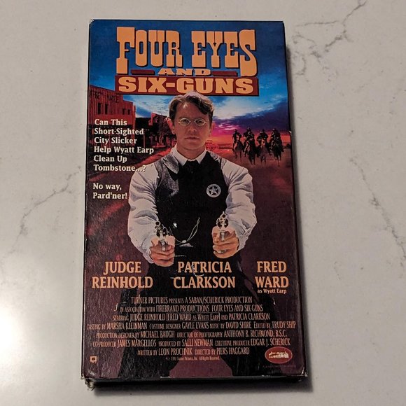 Media | Four Eyes And Six Guns Vhs Good Vhs Judge Reinhold Patricia Clarkson | Poshmark